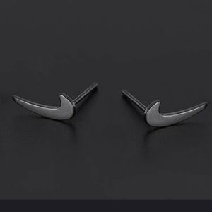 Jewelry | Super Cute Black Stainless Steel Nike Swoosh Earrings | Poshmark